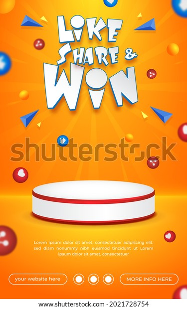 Prize Poster Invitation Contest Template Stock Vector (Royalty Free ...