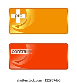 Pro Contra Banner Stock Vector (Royalty Free) 122989465 | Shutterstock