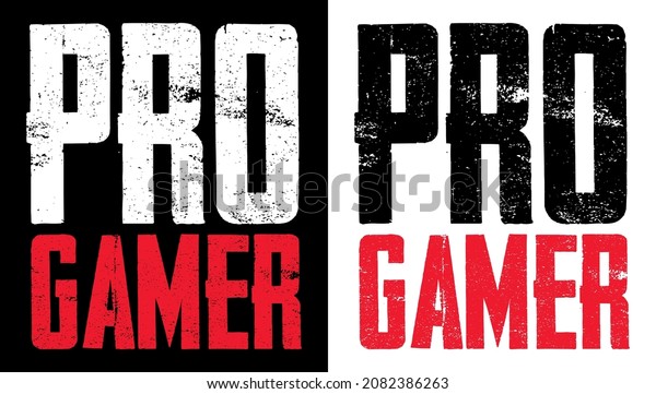 Pro Gamer Black Red White Vector Stock Vector (Royalty Free) 2082386263 ...
