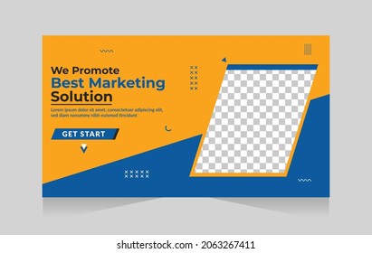 Pro Marketing Solution Banner Design Template Stock Vector (Royalty Free) 2063267411 | Shutterstock