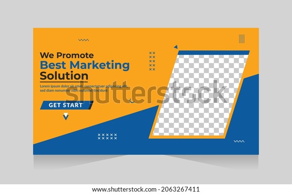 Pro Marketing Solution Banner Design Template Stock Vector (Royalty ...