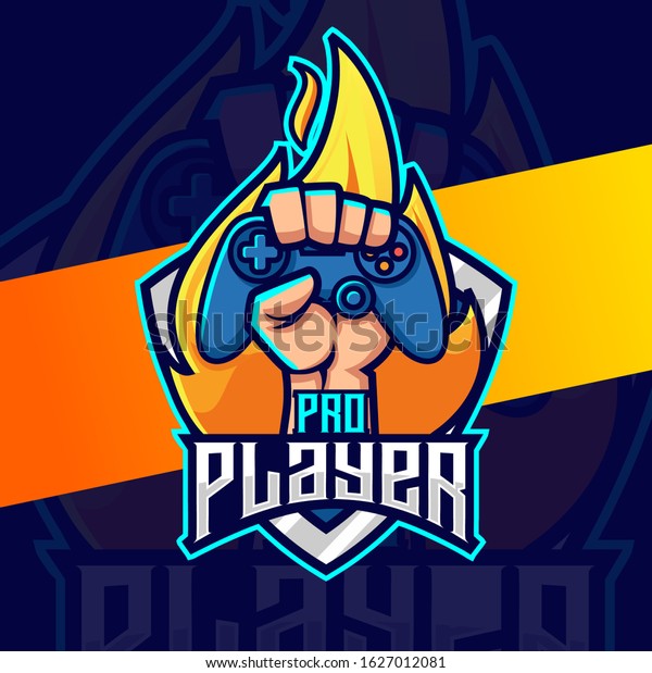 Pro Player Esport Game Logo: vector de stock (libre de regalías ...