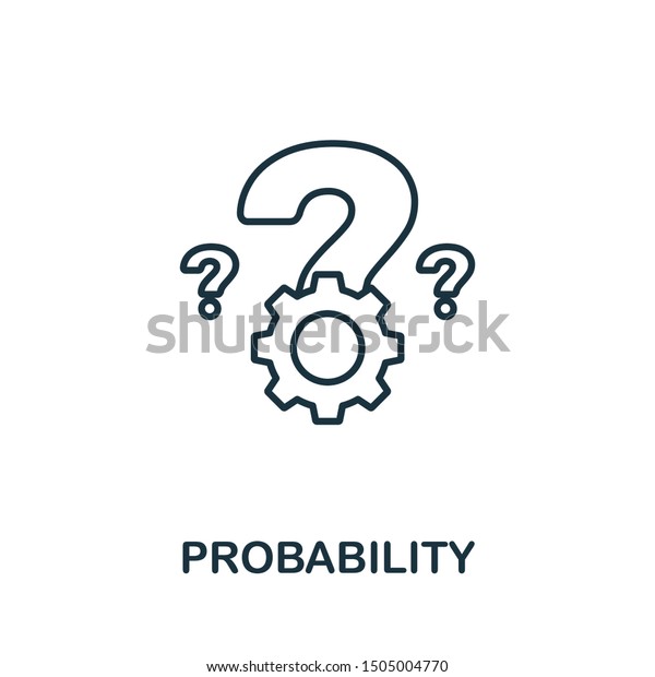 Probability Outline Icon Thin Line Concept Stock Vector (Royalty Free ...