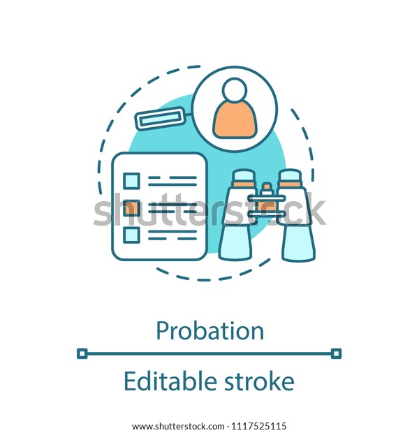 Probation Concept Icon Trial Period Idea Stock Vector (Royalty Free ...