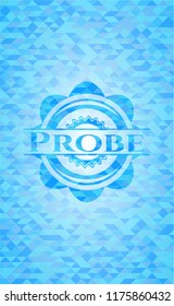 Probe Realistic Light Blue Emblem Mosaic Stock Vector (Royalty Free ...