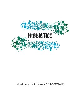 Probiotics Bacteria Vector Logo Prebiotic Lactobacillus Stock Vector ...