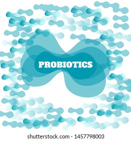 Probiotics Bacteria Vector Logo Prebiotic Lactobacillus Stock Vector ...