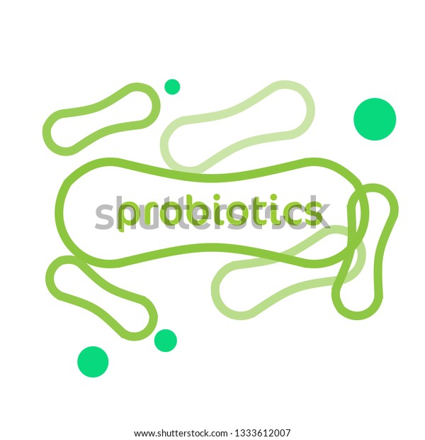 Probiotics Bacteria Vector Logo Prebiotic Lactobacillus Stock Vector ...