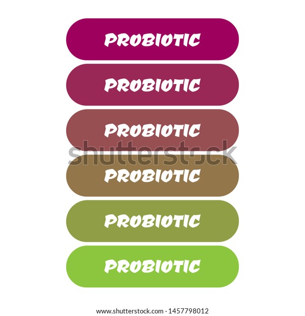 Probiotics Bacteria Vector Logo Prebiotic Lactobacillus Stock Vector ...