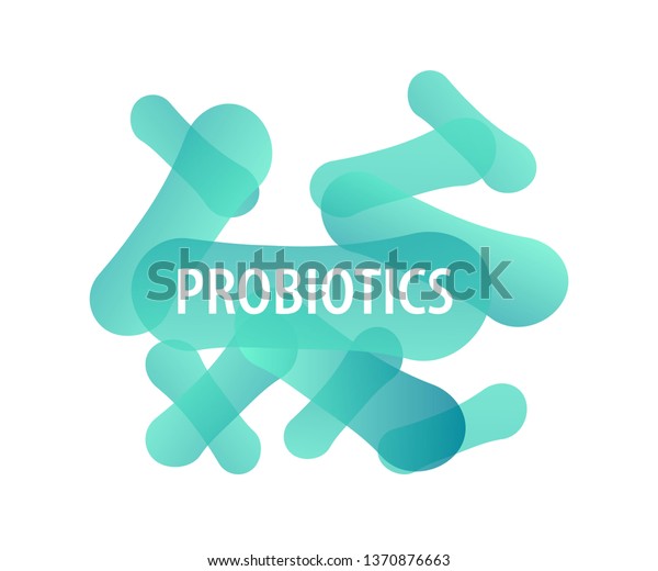Probiotics Bacteria Vector Symbol Lactobacillus Biology: เวกเตอร์สต็อก ...