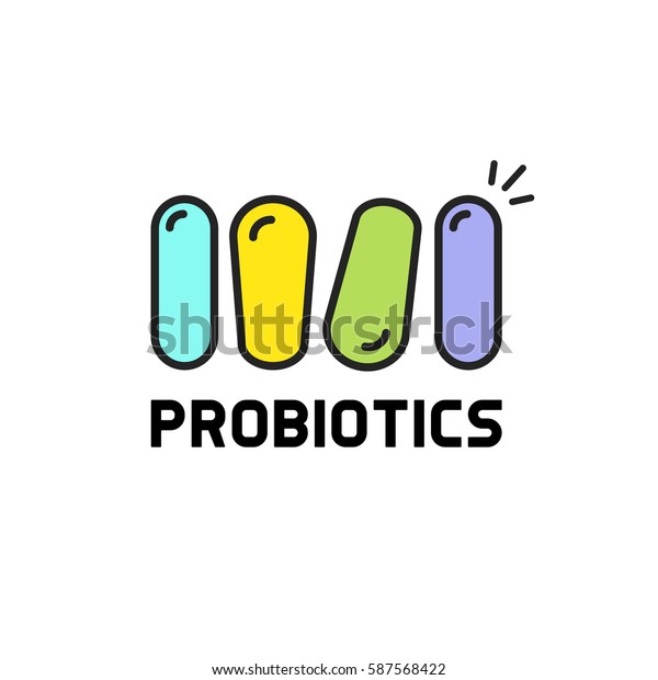 Probiotics Label Vector Illustration Contains Probiotic Stock Vector ...