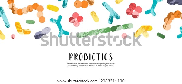 Probiotics Lactic Acid Bacteria Good Microorganisms Stock Vector ...