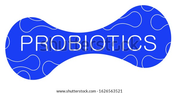 Probiotics Text Background Micro Probiotic Microorganism Stock Vector ...