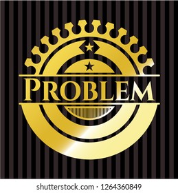 Problem Golden Emblem Badge Stock Vector (Royalty Free) 1264360849 ...