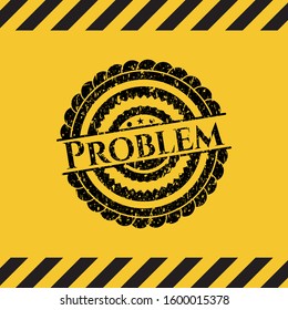 Problem Grunge Warning Sign Emblem Vector: เวกเตอร์สต็อก (ปลอดค่า ...