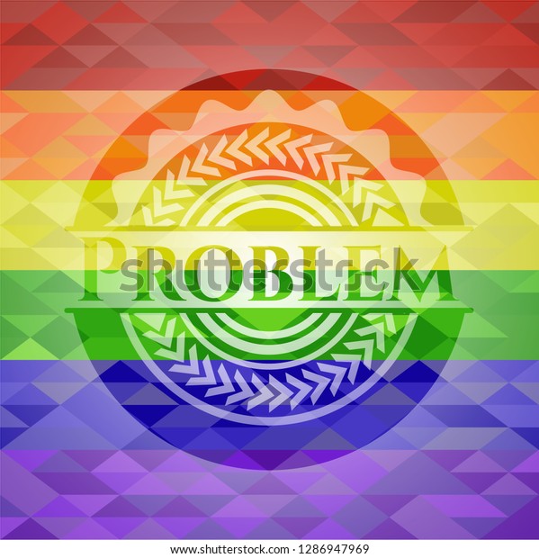 Problem Lgbt Colors Emblem Stock Vector (Royalty Free) 1286947969 ...