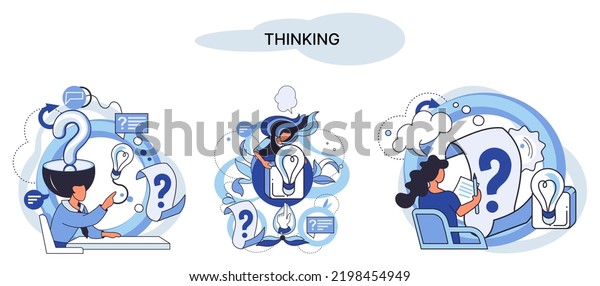 Problem Solving Metaphor Wondering Thinking Planning Stock Vector ... Problem Solving Metaphor Wondering Thinking Planning Stock Vector ...