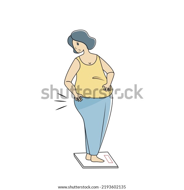 Problems Weight Gain Obesity Larger Body Stock Vector (Royalty Free ...