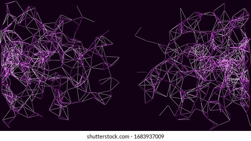 Procedural Network Mesh Art Background Illustration Stock Vector ...