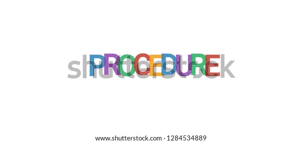 Procedure Word Concept Colorful Procedure On Stock Vector (Royalty Free ...