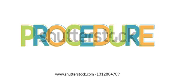 Procedure Word Concept Procedure Use Cover: vector de stock (libre de ...