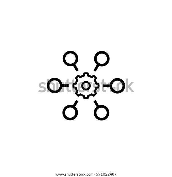 Process Automation Icon Business Concept Flat Stock Vector (Royalty ...