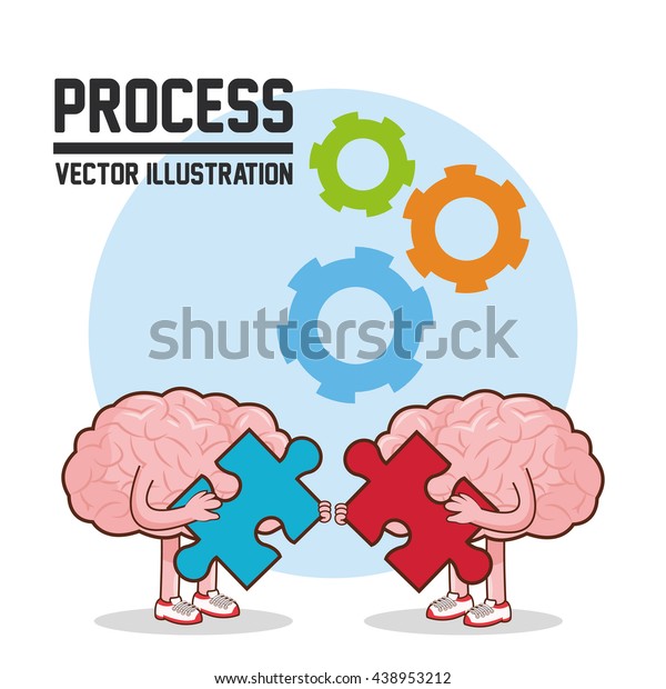 Process Design Colourful Illustration Cartoon Icon Stock Vector ...