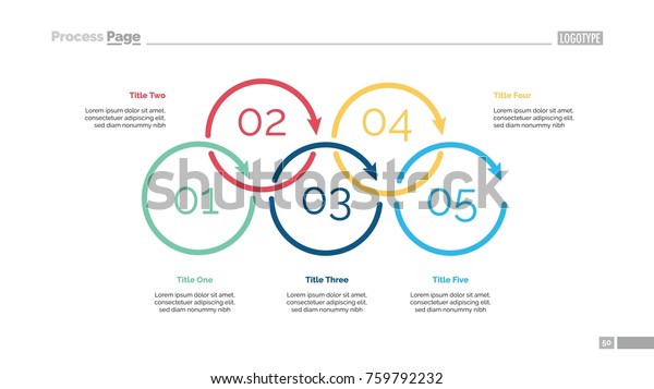 Process Diagram Five Elements Slide Stock Vector (Royalty Free ...