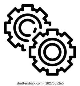 Process Gear Icon Outline Process Gear Stock Vector (Royalty Free ...