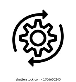 Process Icon On White Background Process Stock Vector (Royalty Free ...