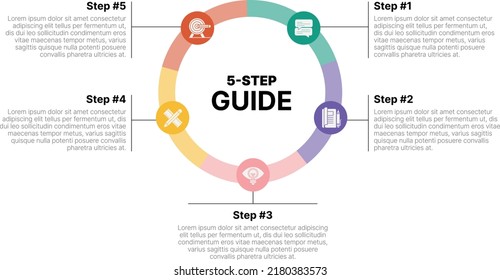 Process Infographic 5 Steps Circle Infographic Stock Vector (Royalty ...