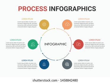 Process Infographic Design Template Business Concept Stock Vector ...