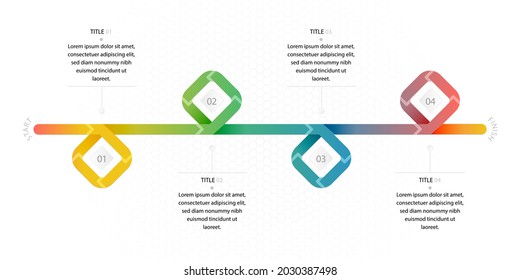 Process Infographic Design Template Timeline Step Stock Vector (Royalty ...