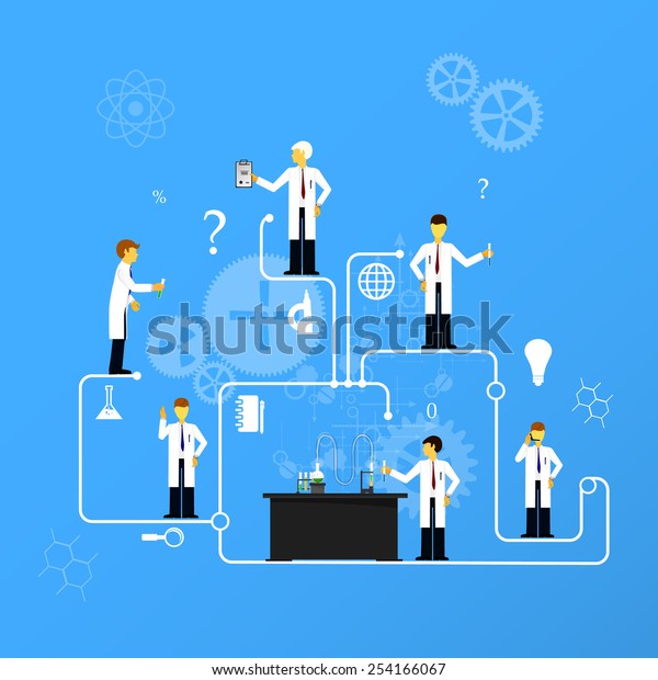 Process Research Chemical Laboratory Concept Science Stock Vector ...