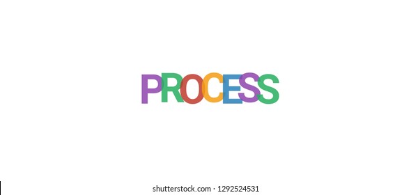 Process Word Concept Colorful Process On Stock Vector (Royalty Free ...