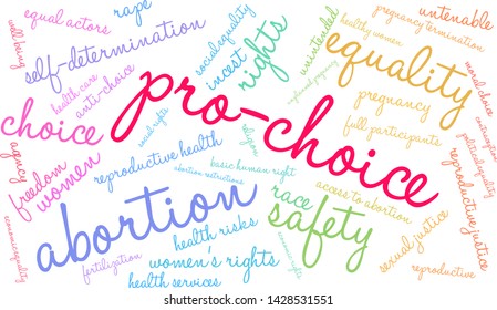 Prochoice Word Cloud On White Background Stock Vector (Royalty Free ...