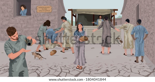 Prodigal Son Has Spent All Begun Stock Vector (Royalty Free) 1804041844