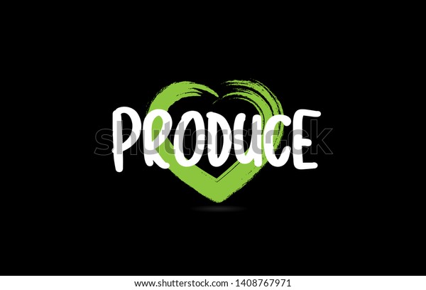 Produce Text Word On Black Background Stock Vector (Royalty Free ...