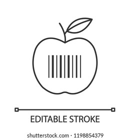 Product Barcode Linear Icon Apple Linear Stock Vector (Royalty Free ...