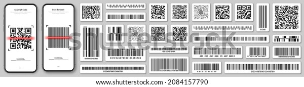 Product Barcodes Qr Codes Smartphone Application Stock Vector (Royalty ...