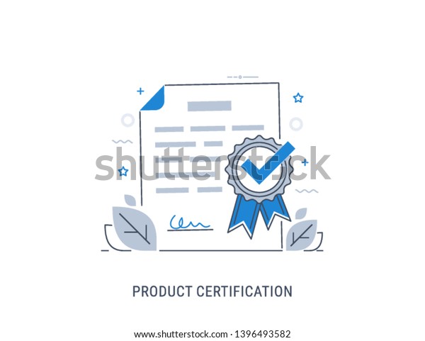 Product Certification Flat Modern Lineart Vector Stock Vector (Royalty ...