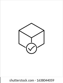 Product Check Mark Line Iconvector Best Stock Vector (Royalty Free ...