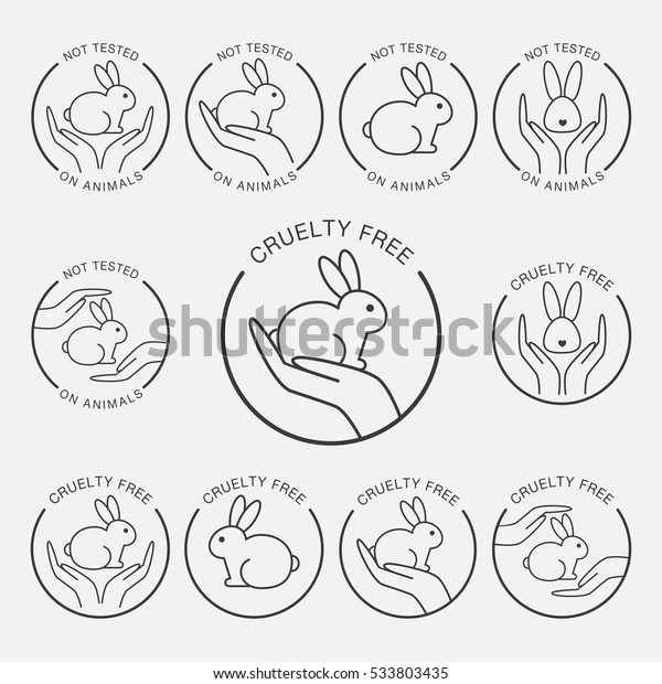 Product Not Tested On Animals Icons Stock Vector (Royalty Free) 533803435