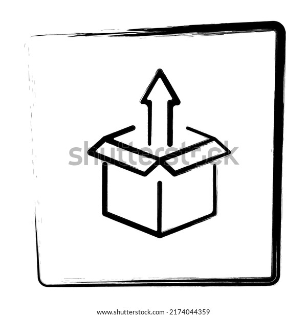 Product Release Symbol Strokes Brush Frame Stock Vector (Royalty Free ...