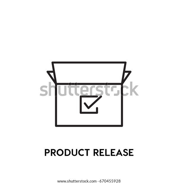 Product Release Vector Icon Unboxing Symbol Stock Vector (Royalty Free ...