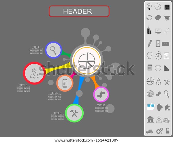 Product Roadmapmind Map Template Business Infographics Stock Vector ...