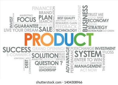 Product Word Cloud White Background Stock Vector (Royalty Free ...