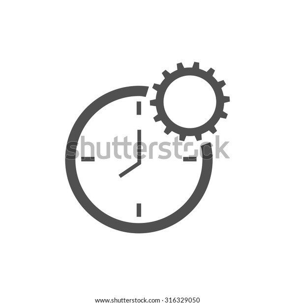 Production Clock Icon Stock Vector (Royalty Free) 316329050 | Shutterstock