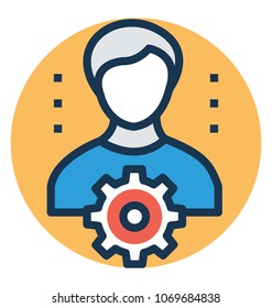 Production Manager Executive Vector Illustration Stock Vector (Royalty ...