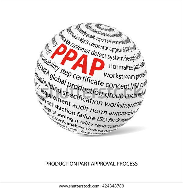 Production Part Approval Process Word Ball Stock Vector (Royalty Free ...